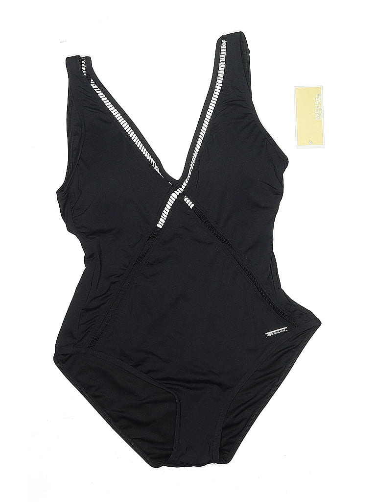 MICHAEL Michael Kors Solid Black One Piece Swimsuit Size 10 - 56% off | ThredUp