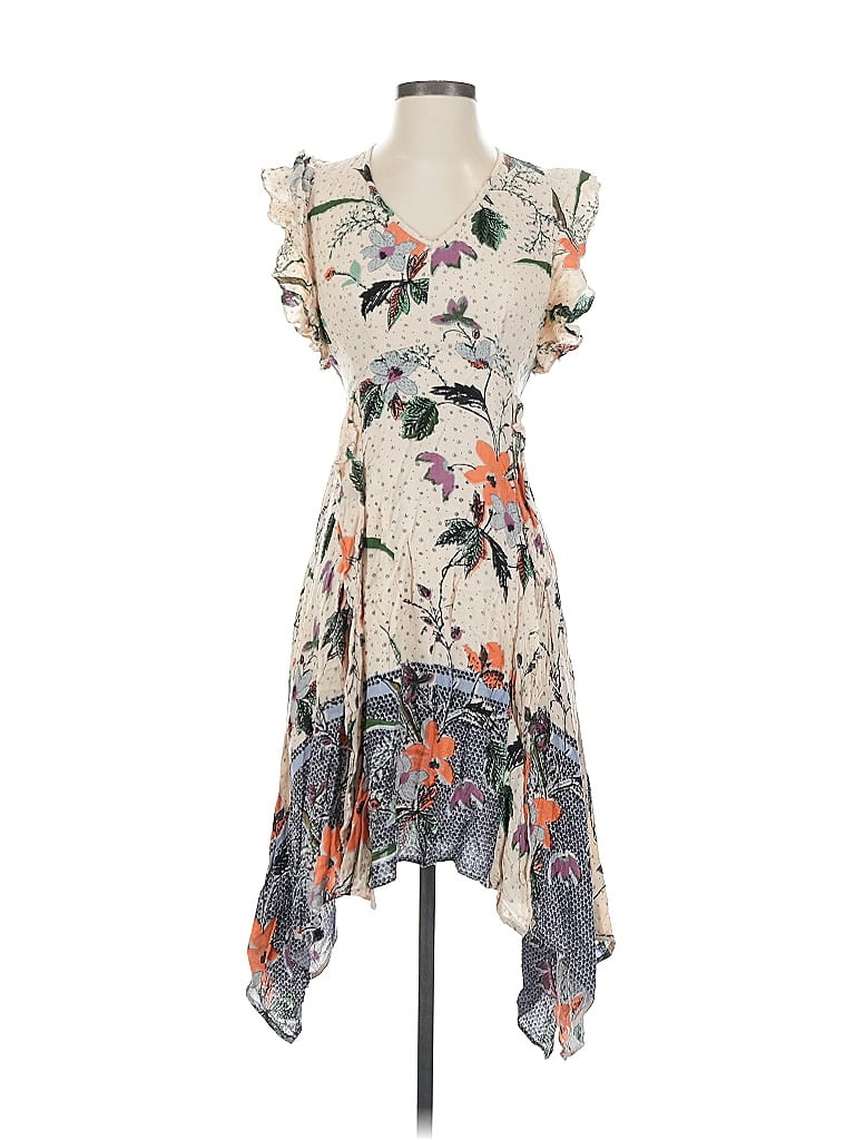 Angie 100% Rayon Floral Gray Cocktail Dress Size S - 46% off | ThredUp