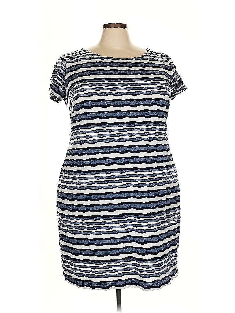 Sharagano Stripes Blue Casual Dress Size 22 - 65% off | ThredUp