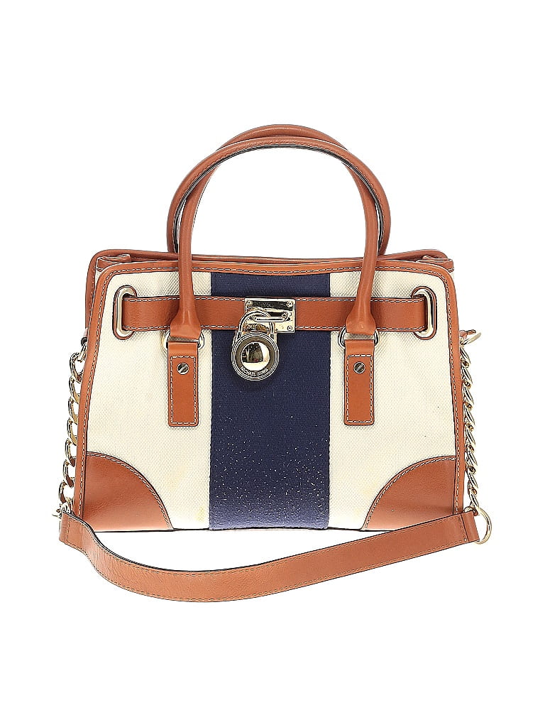Michael Michael Kors Color Block Tan Ivory Satchel One Size 71 Off