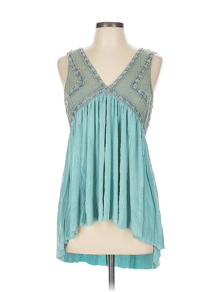 Pol Teal Sleeveless Blouse Size L - 50% off | ThredUp