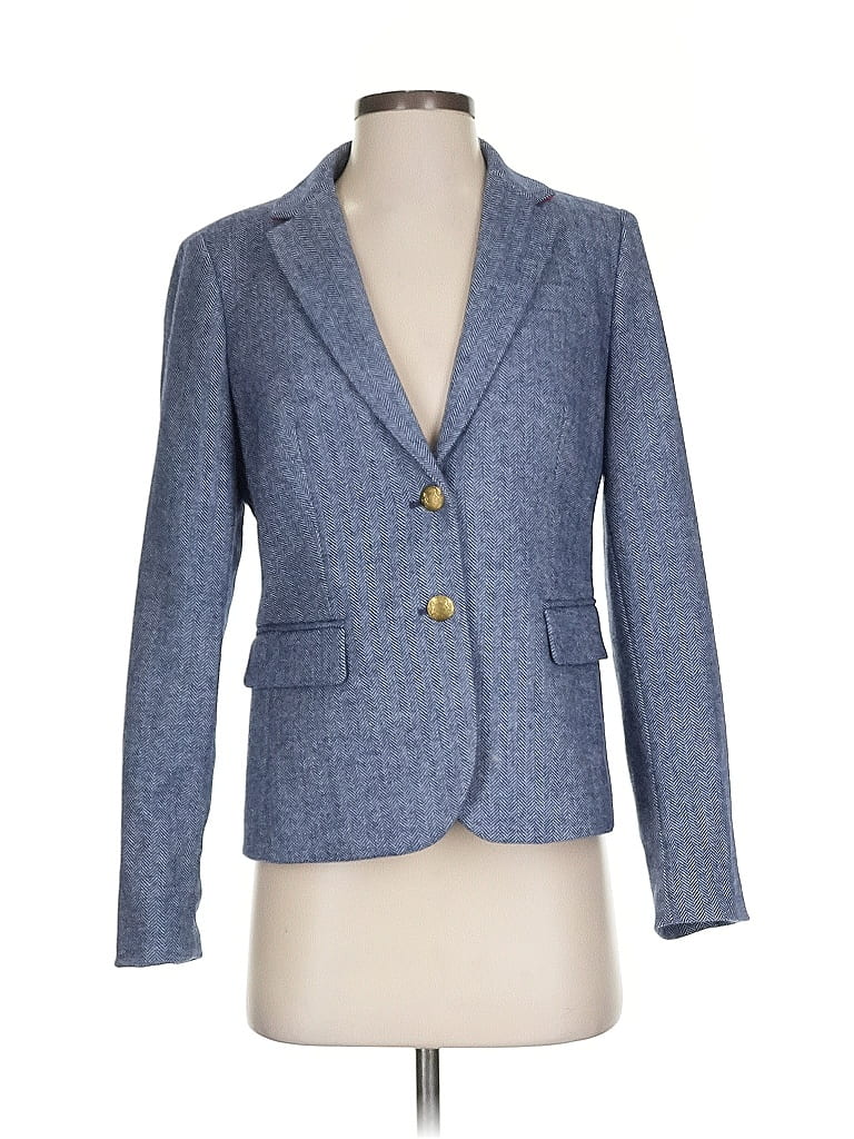 J.Crew Factory Store Tweed Blue Wool Blazer Size 4 - 71% off | ThredUp