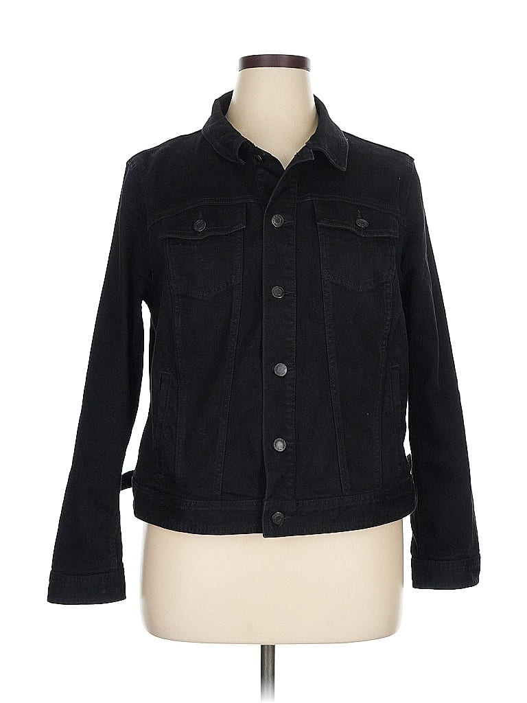 Talbots Black Denim Jacket Size XL - 73% off | ThredUp