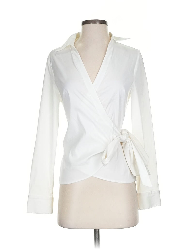 White House Black Market Ivory Long Sleeve Blouse Size 2 - 64% off ...