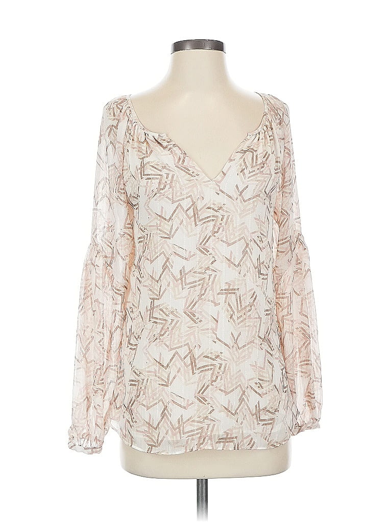 White House Black Market Ivory Long Sleeve Blouse Size 4 - 67% off ...