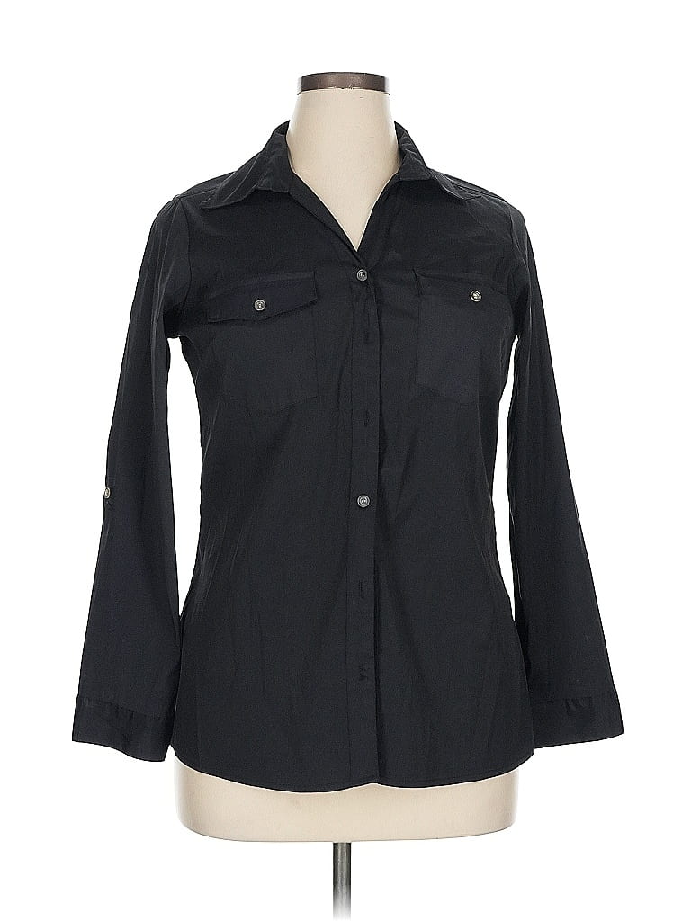 Cotton Express Black Long Sleeve Blouse Size 1X - 52% off | ThredUp
