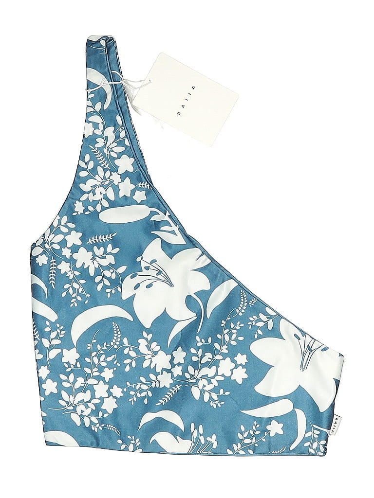 Baiia Floral Blue Teal Swimsuit Top Size 6 - 58% off | ThredUp