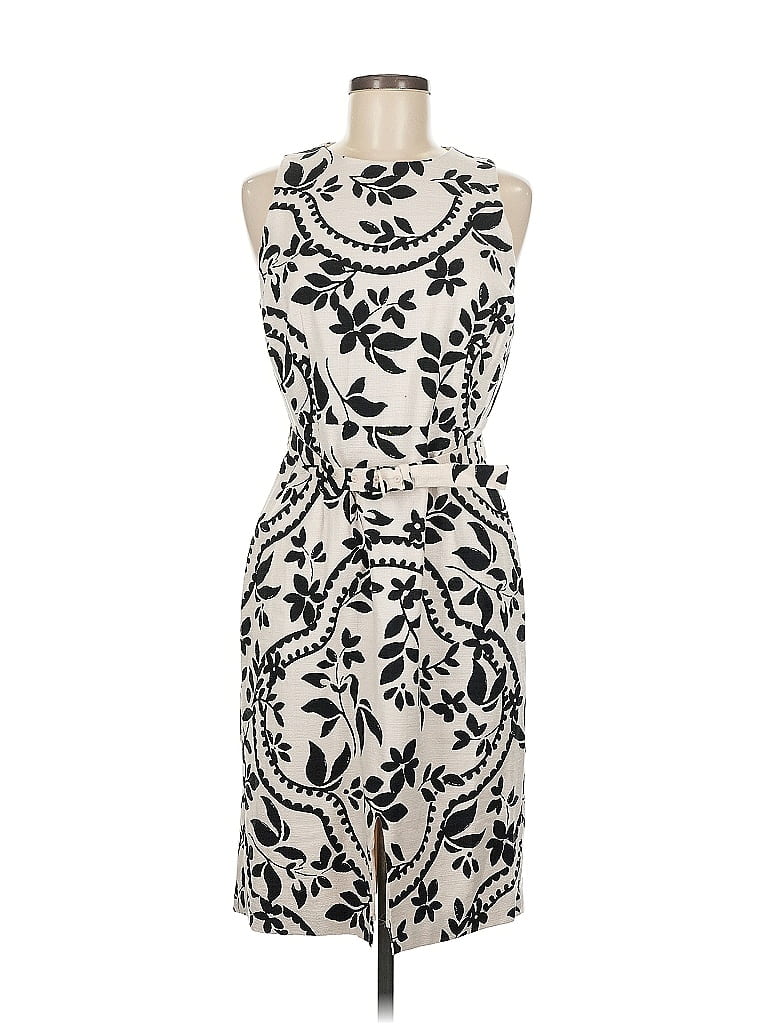 Ann Taylor Graphic Ivory Cocktail Dress Size 6 (petite) - 79% off | ThredUp