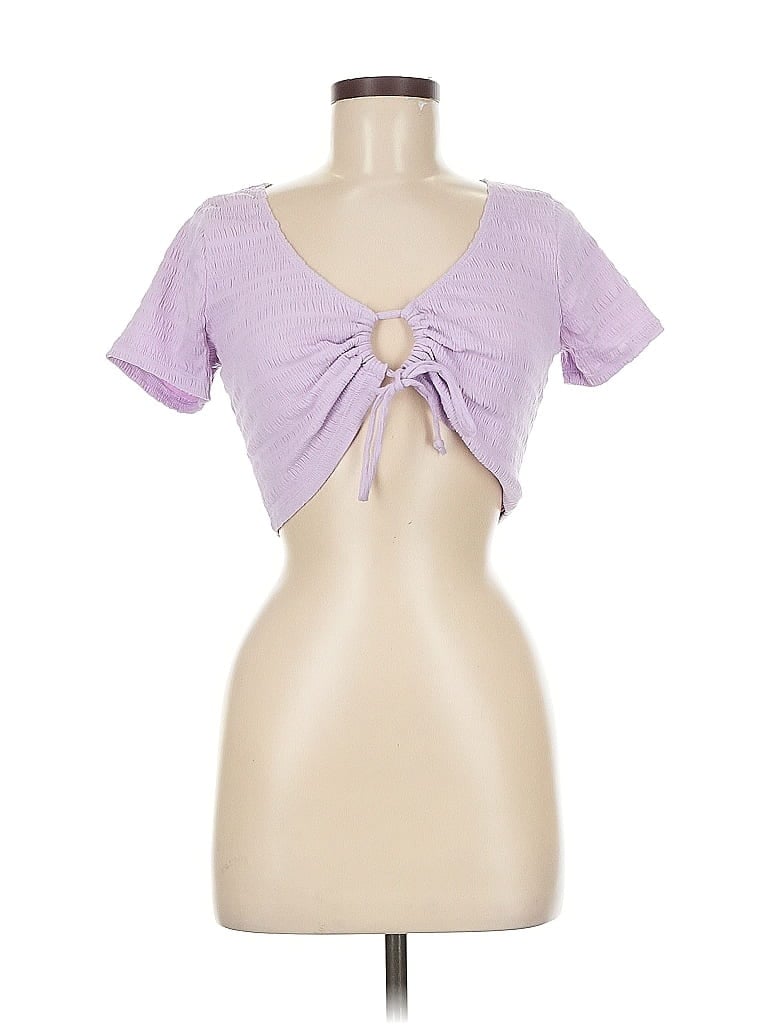 PAC Cares Purple Short Sleeve Top Size M - 40% off | ThredUp