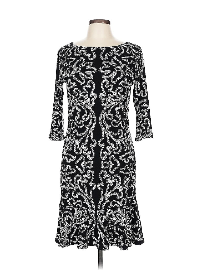 Eva Varro Graphic Gray Cocktail Dress Size L - 79% off | ThredUp