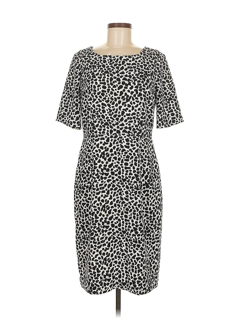 Talbots Animal Print Gray Cocktail Dress Size 8 - 77% off | ThredUp