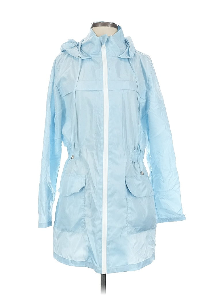 Lomon 100% Polyester Blue Raincoat Size M - 48% off | ThredUp