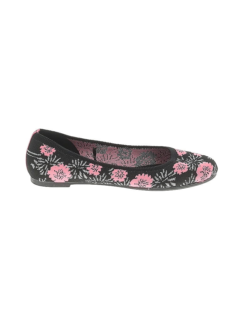 Serra Floral Pink Black Flats Size 10 - 4% off | ThredUp