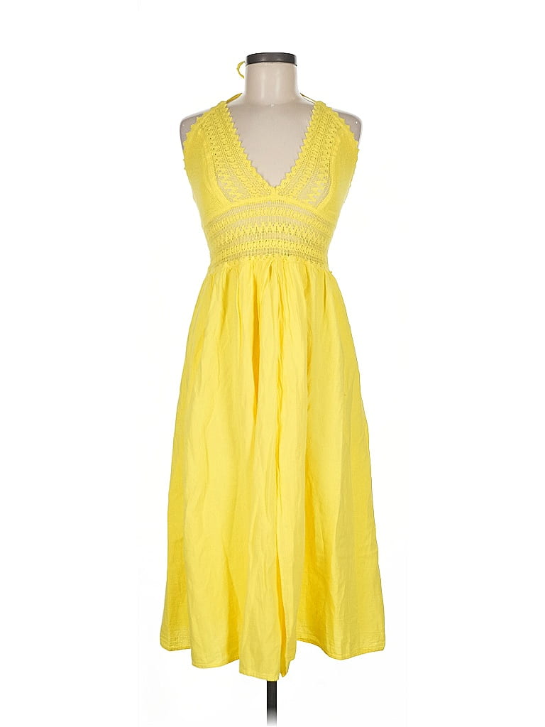 Savi Resort Wear 100% Cotton Yellow Cocktail Dress Size M - 66% off ...
