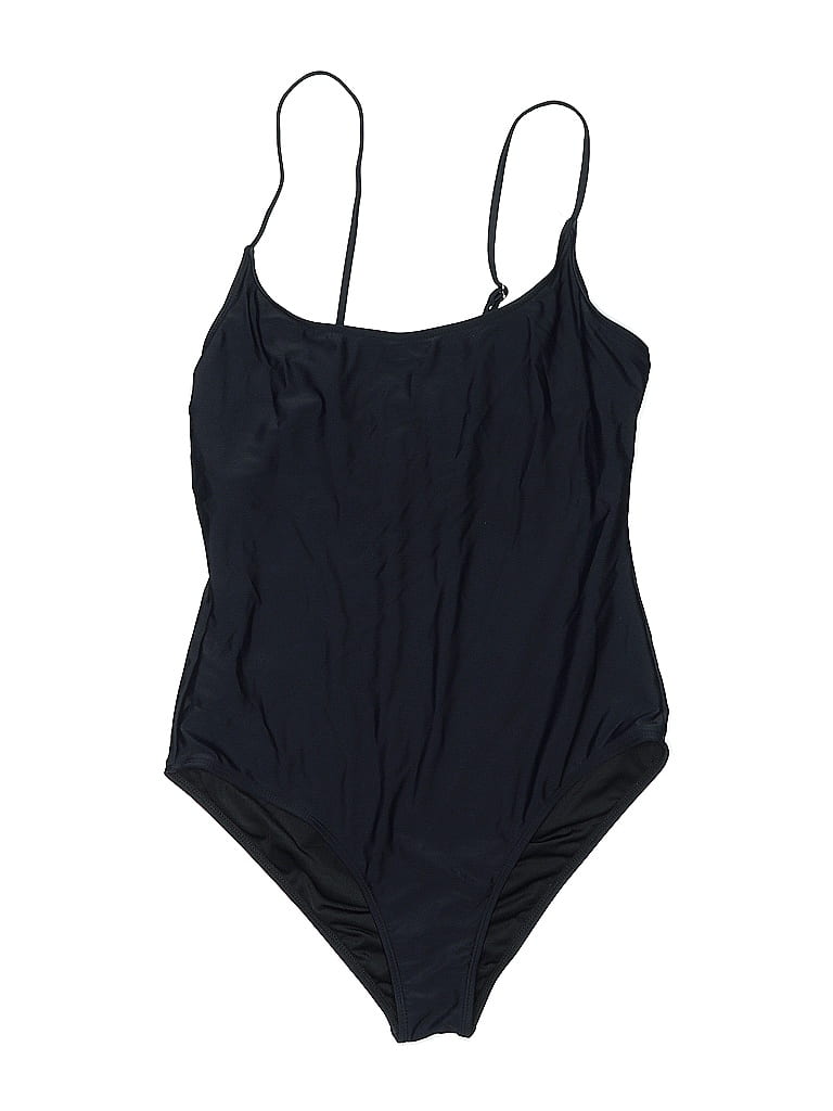 Assorted Brands Solid Black One Piece Swimsuit Size L - 47% off | ThredUp