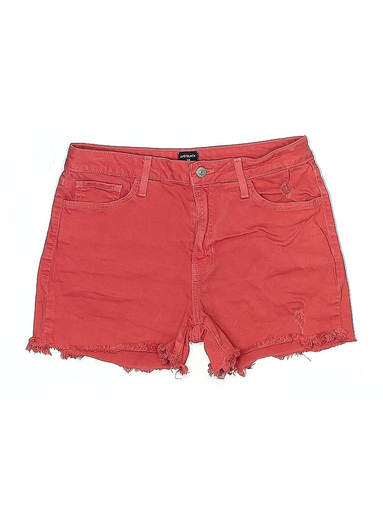Assorted Brands Solid Red Denim Shorts Size 29 waist - 57% off | ThredUp