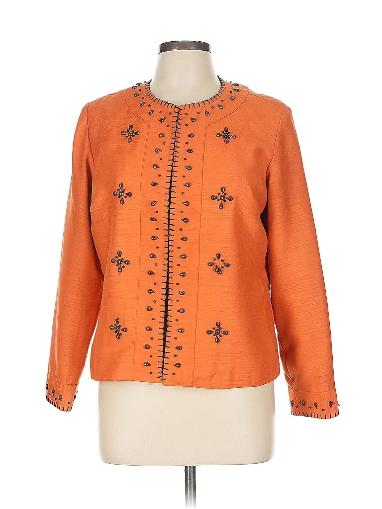 Coral Bay 100% Polyester Orange Jacket Size L (petite) - 60% off | ThredUp