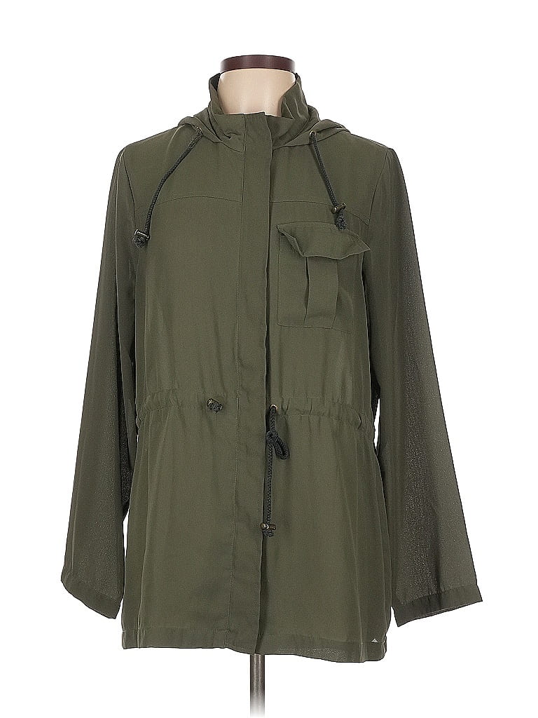 Charming Charlie 100% Polyester Green Raincoat Size L - 47% off | ThredUp