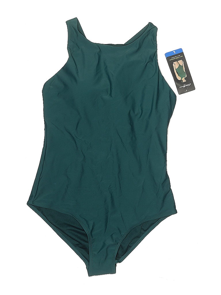 Eddie Bauer Solid Teal One Piece Swimsuit Size L - 66% off | ThredUp
