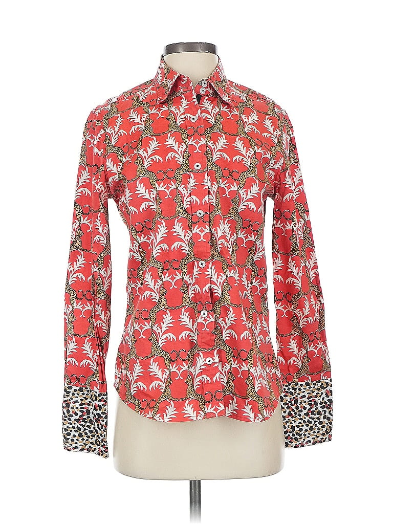 Tizzie Animal Print Red Long Sleeve Blouse Size S - 75% off | ThredUp