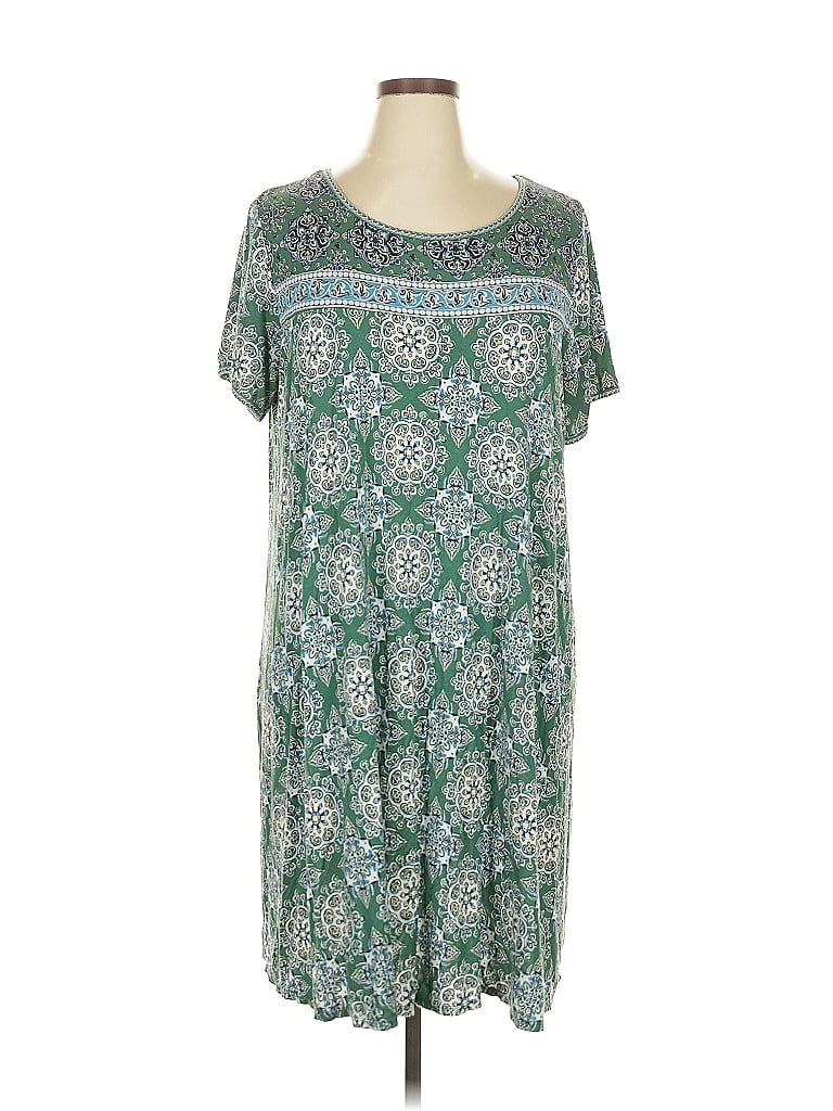 Max Studio Paisley Green Casual Dress Size 1X - 69% off | ThredUp