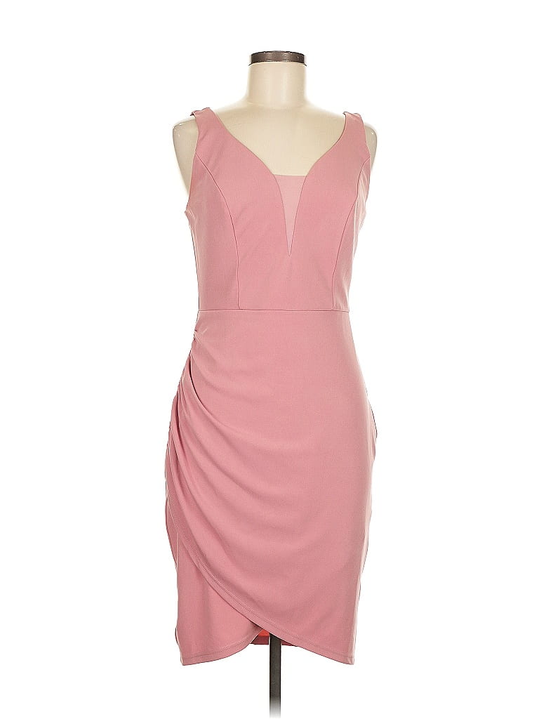 Grace Karin Solid Pink Cocktail Dress Size M - 69% off | ThredUp