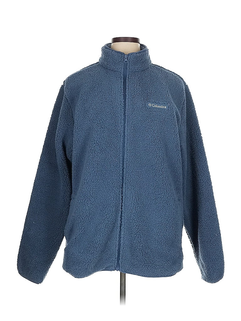 Columbia 100% Polyester Blue Fleece Size XL - 56% off | ThredUp