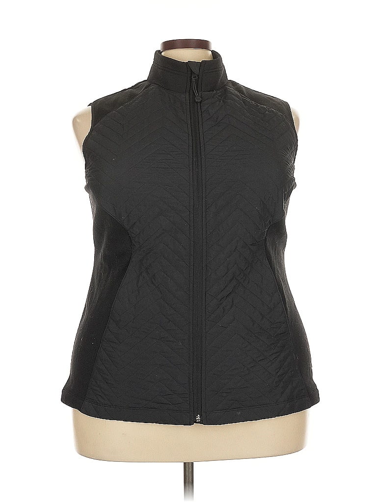 Active 100% Polyester Black Vest Size 18 - 34% off | ThredUp