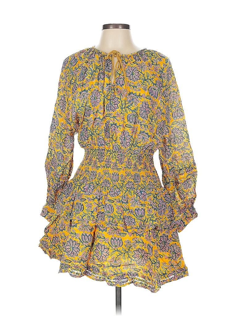 Cleobella 100% Cotton Yellow Casual Dress Size L - 63% off | ThredUp