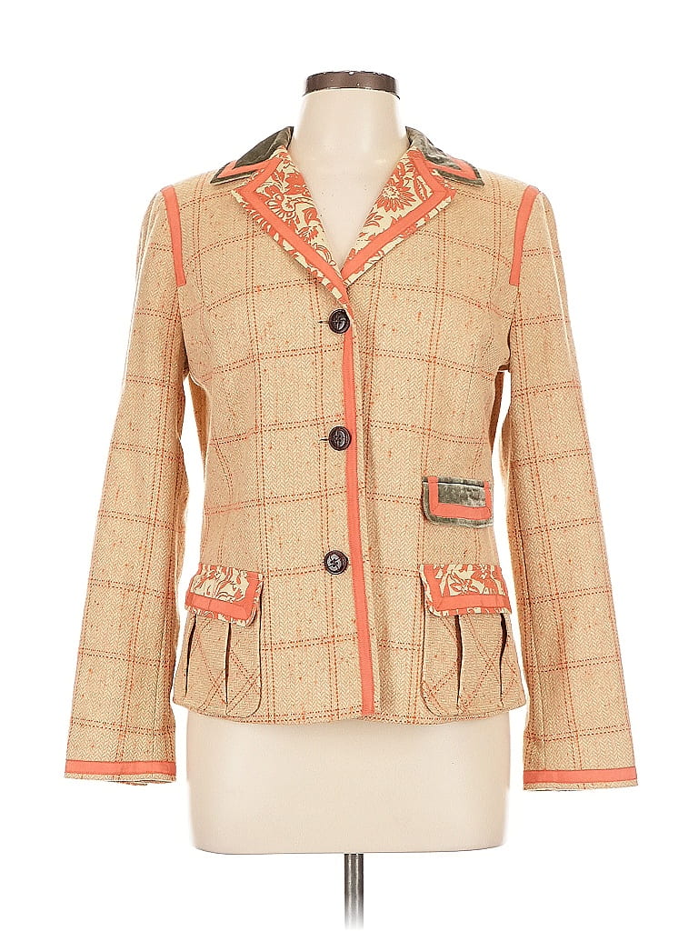 Sigrid Olsen Tweed Orange Tan Jacket Size 12 (estimated) - 80% off ...