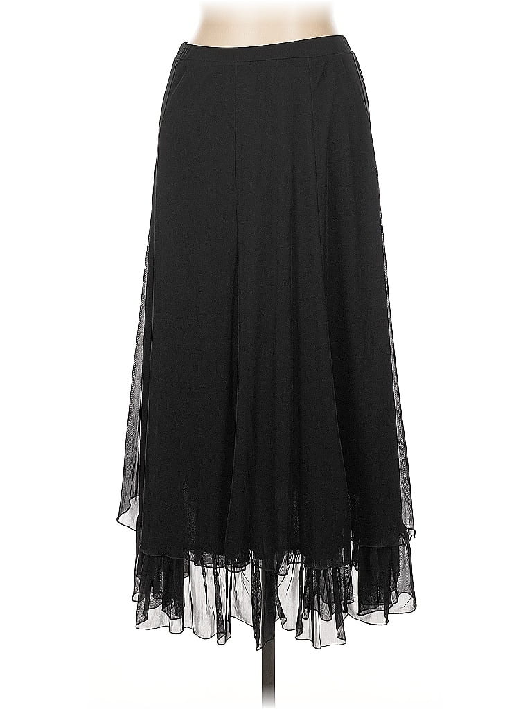 MSK 100% Polyester Solid Black Formal Skirt Size L - 64% off | ThredUp