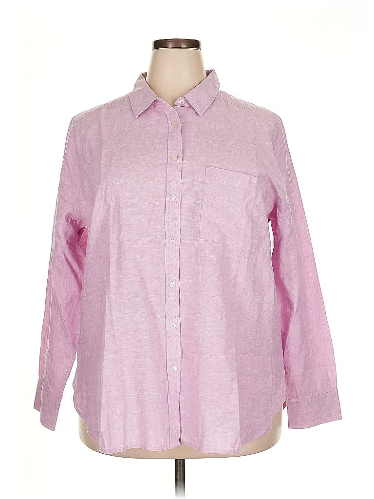 Ann Taylor LOFT Pink Long Sleeve Button-Down Shirt Size XXL - 62% off | ThredUp