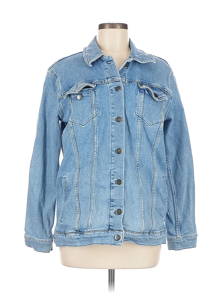 Theory Blue Denim Jacket Size M - 79% off | ThredUp