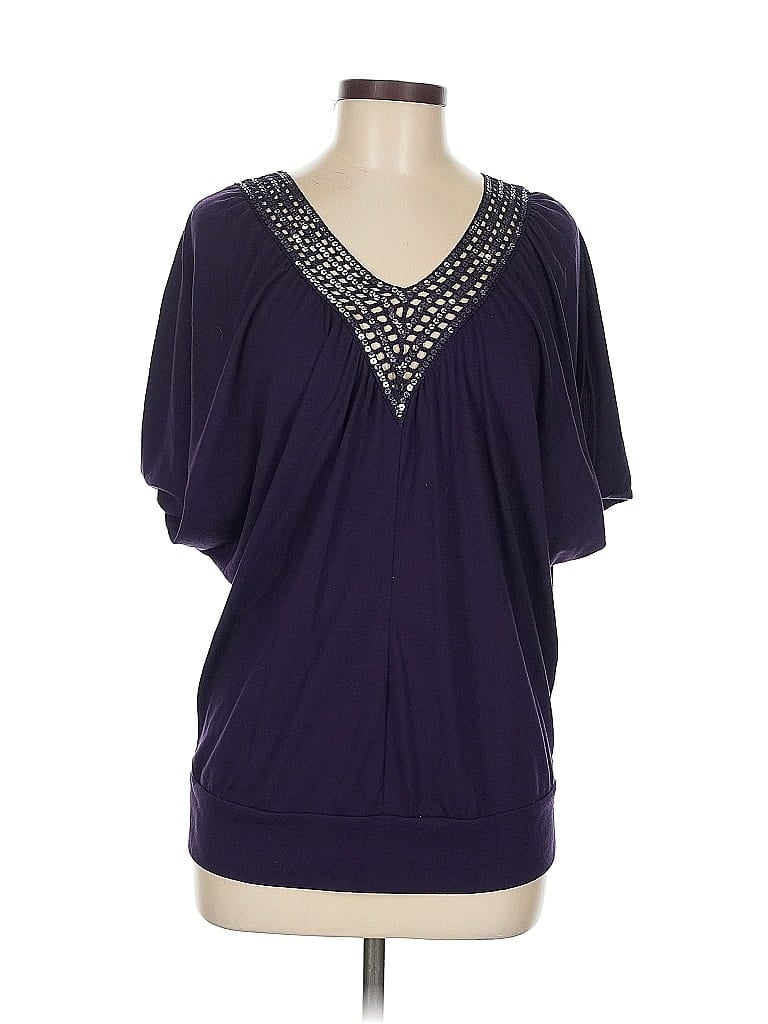 Isabella Rodriguez Purple Short Sleeve Blouse Size M - 73% off | ThredUp
