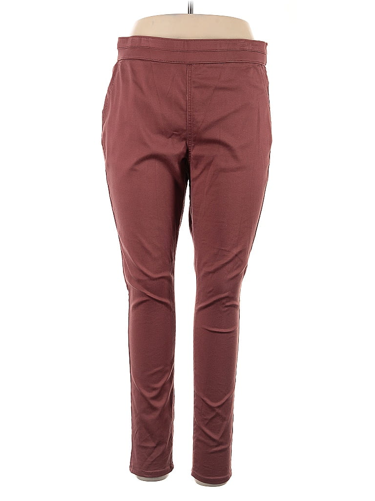 Soho JEANS NEW YORK & COMPANY 100% Spandex Solid Burgundy Casual Pants Size XL - 75% off | ThredUp