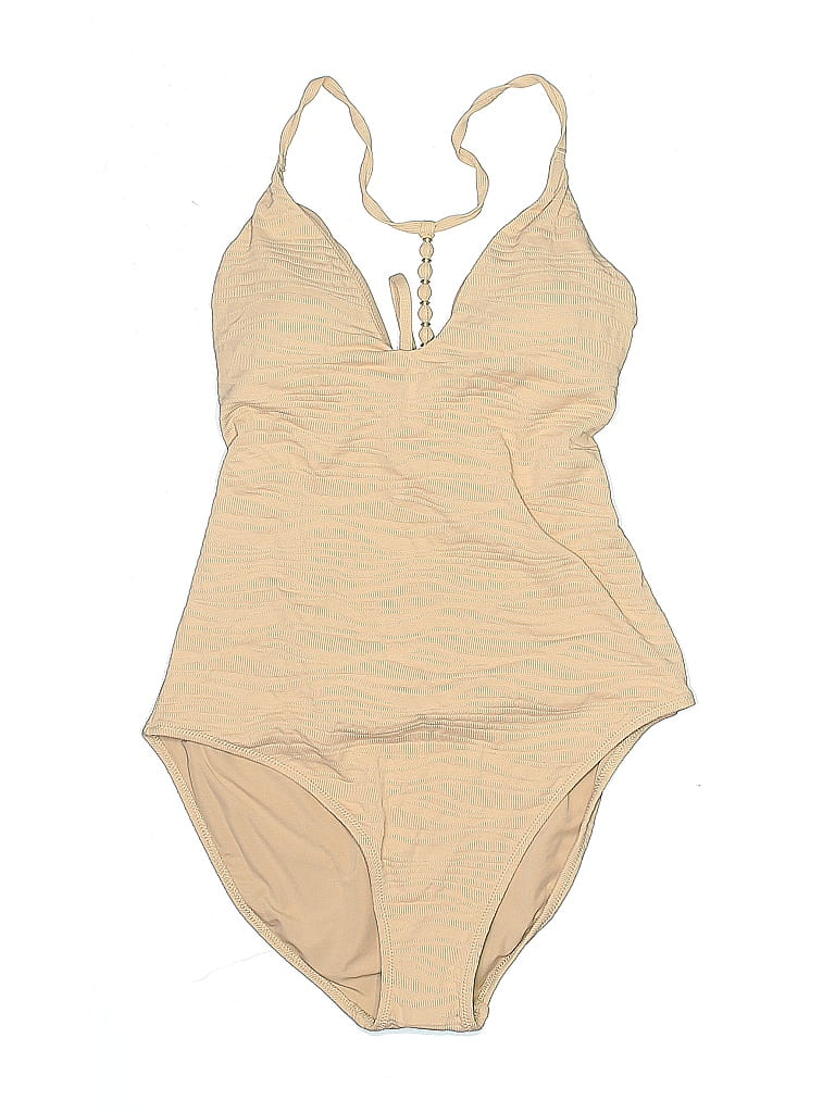 Aerie Solid Tan One Piece Swimsuit Size L - 39% off | ThredUp