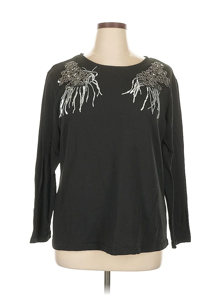 Ashley Stewart Black Long Sleeve Top Size 14 - 61% off | ThredUp