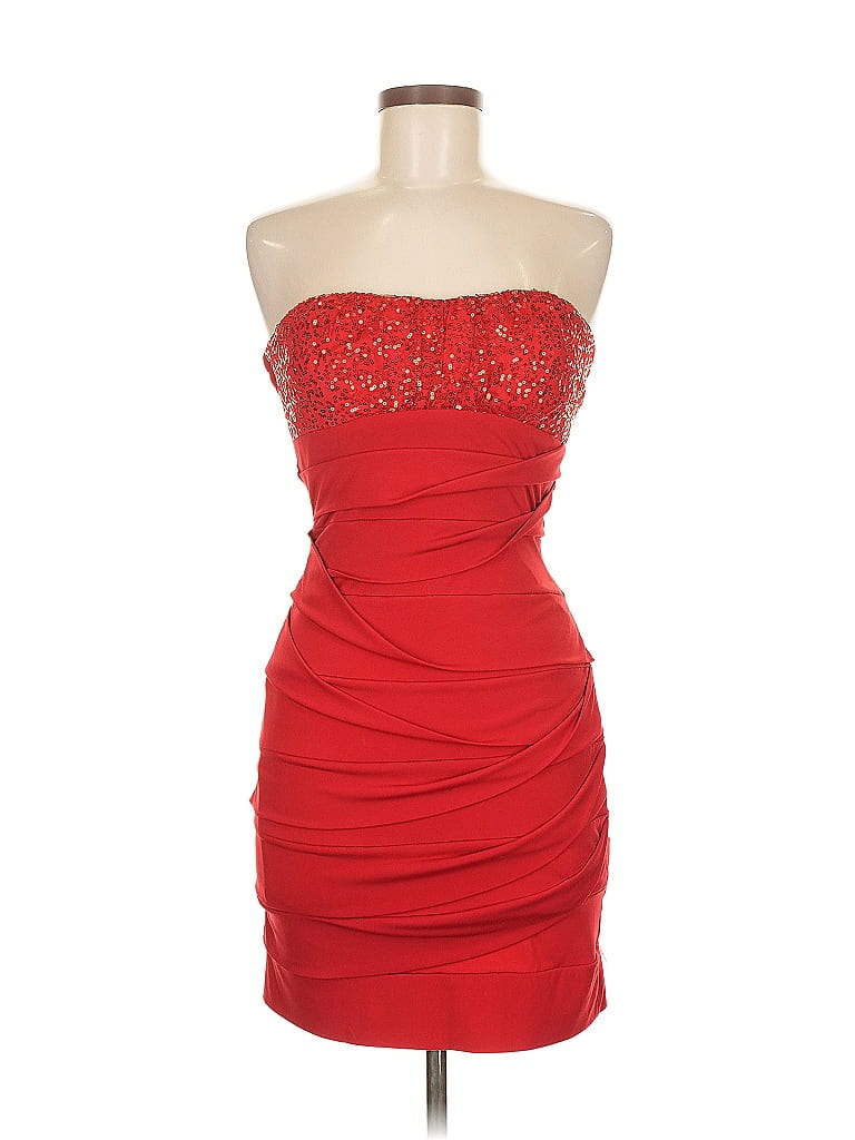 Ruby Rox 100% Polyester Red Cocktail Dress Size M - 57% off | ThredUp
