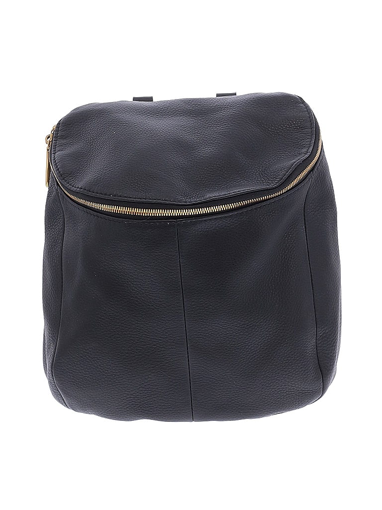 Hobo International 100% Leather Gray Black Leather Backpack One size ...