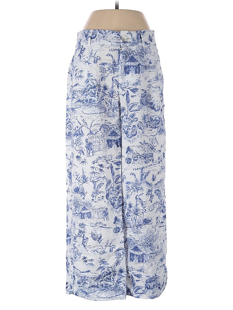 Joie 100% Linen Print Blue Linen Pants Size S - 79% off | ThredUp