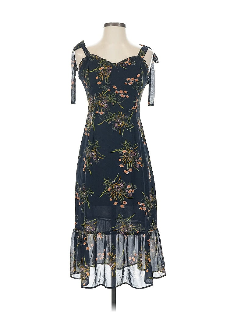 Commense 100% Polyester Floral Blue Cocktail Dress Size S - 56% off ...