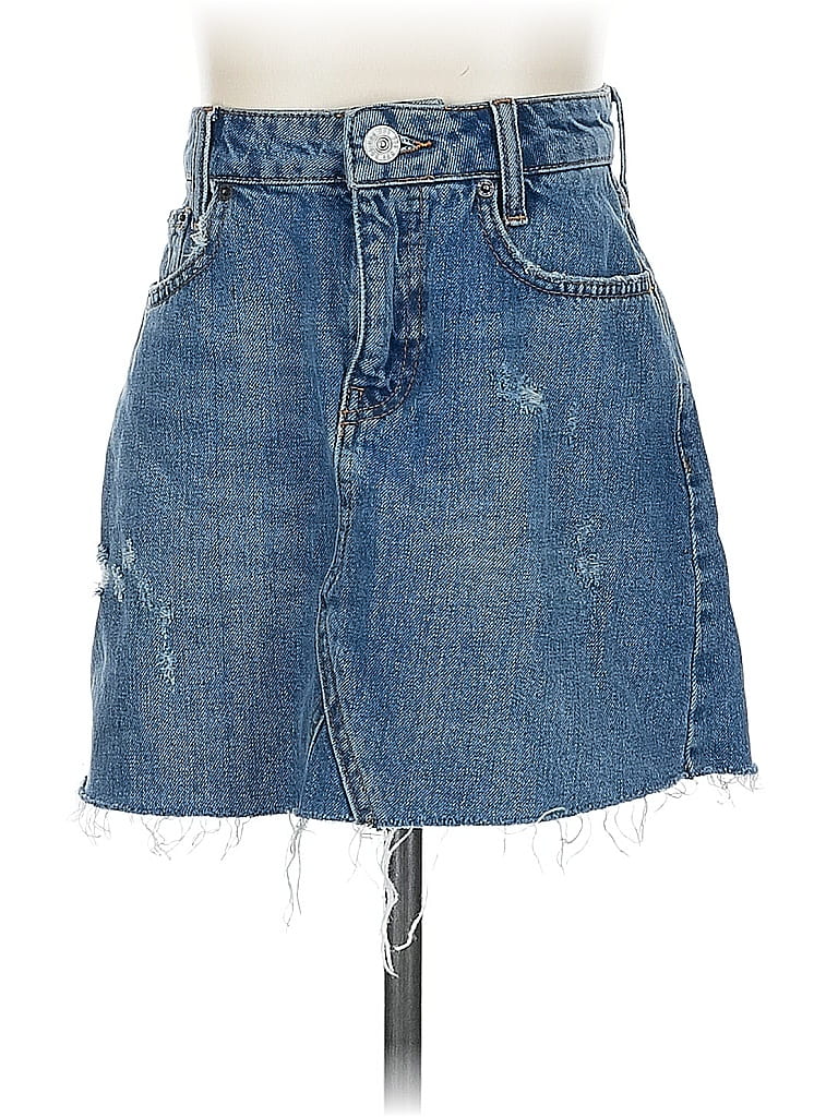 BDG 100% Cotton Blue Denim Skirt Size XS - 55% off | ThredUp