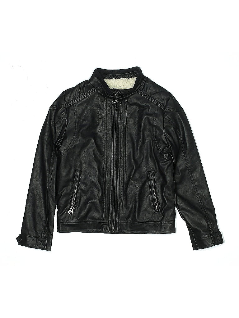 Ruum 100% Polyurethane Black Faux Leather Jacket Size 7 - 8 - 63% off ...