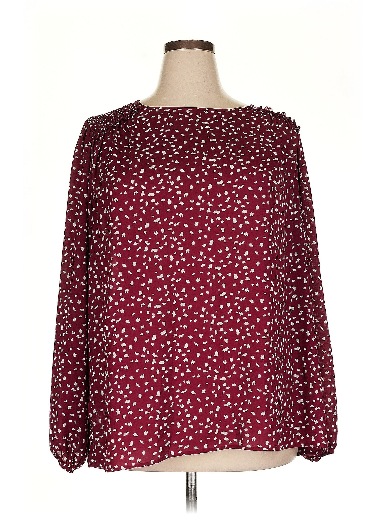 Lush Women Red Long Sleeve Blouse 3X Plus | eBay