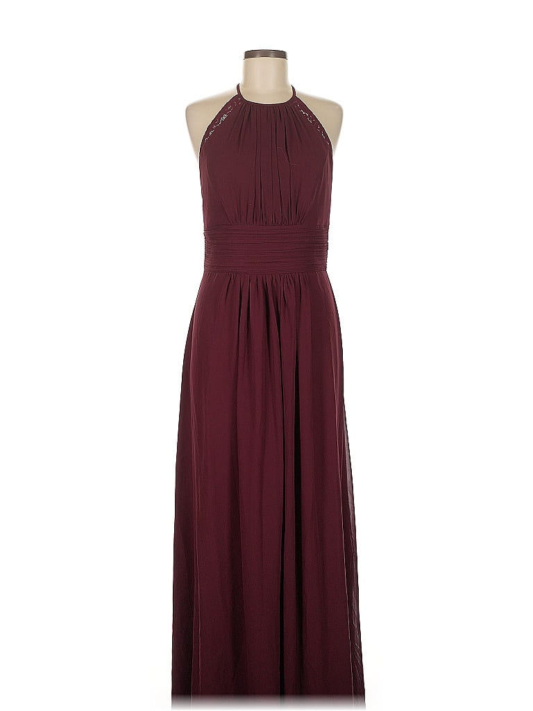 Bill Levkoff 100% Polyester Solid Burgundy Cocktail Dress Size 8 - 69% off | ThredUp
