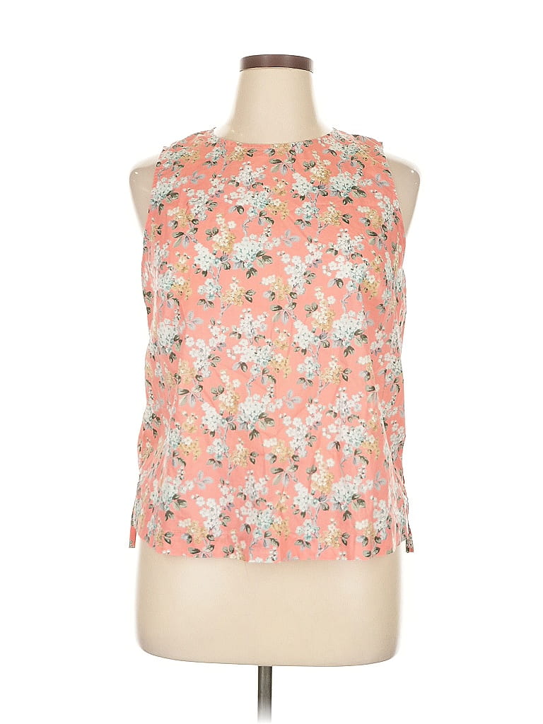 Liberty Art Fabrics for J.Crew 100% Cotton Orange Sleeveless Blouse Size 16 - 71% off | ThredUp
