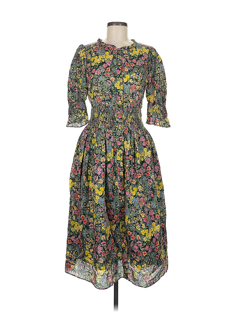 LoveShackFancy Floral Green Casual Dress Size M - 52% off | ThredUp
