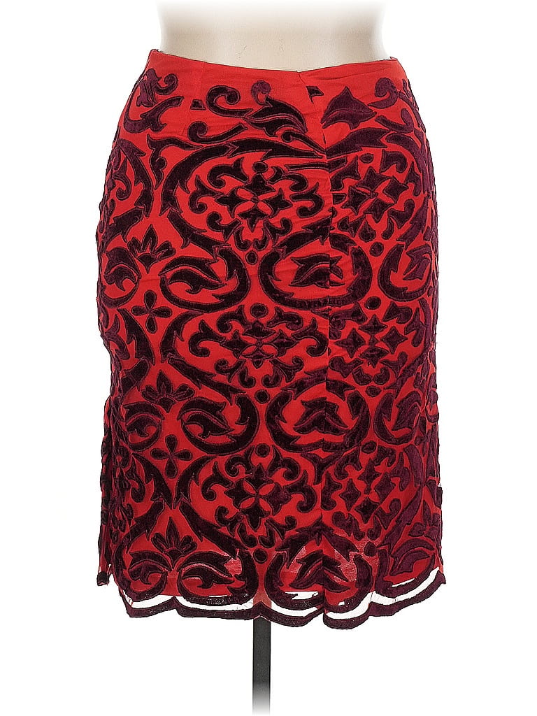 KAS Print Red Formal Skirt Size XL - 74% off | ThredUp