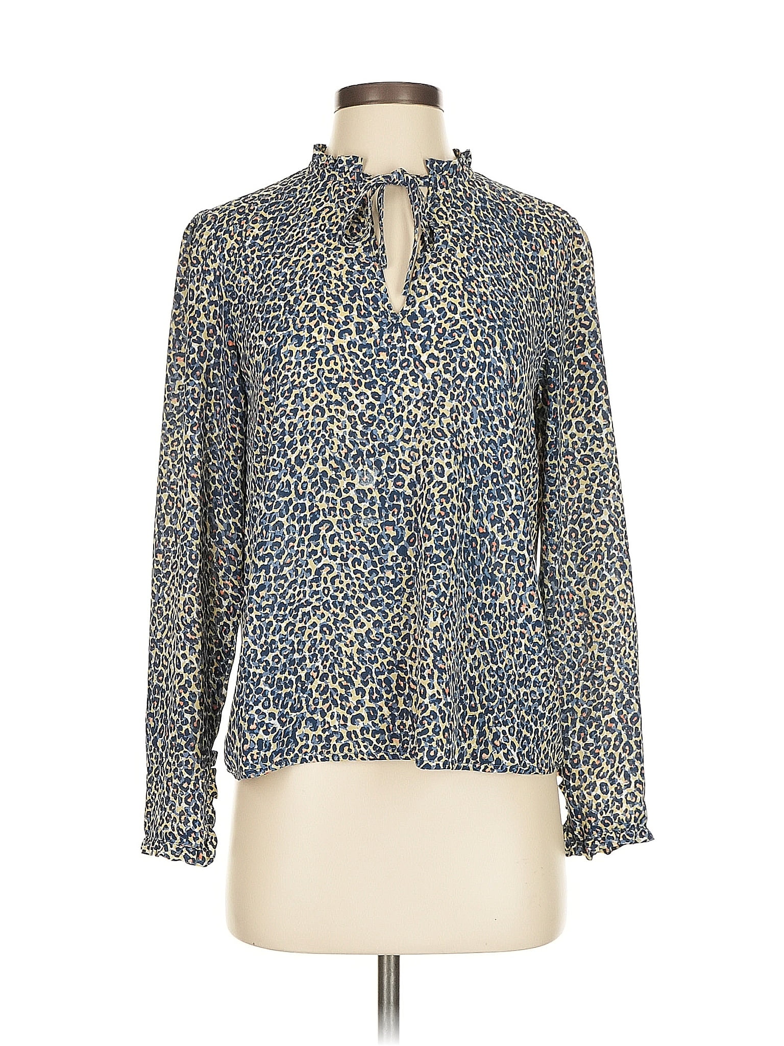 Cooper & Ella Women Blue Long Sleeve Blouse S | eBay