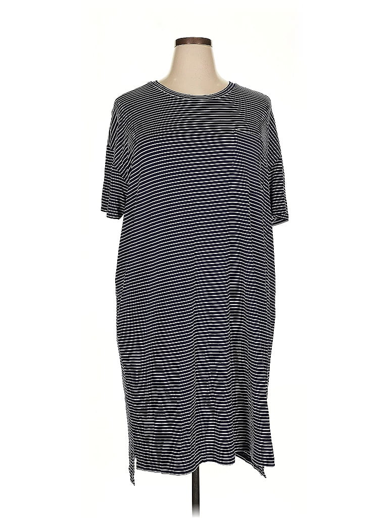 Daily Ritual Stripes Gray Casual Dress Size XXL - 56% off | ThredUp